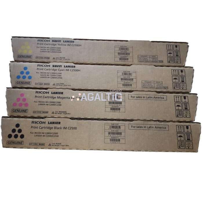 Toner Ricoh im c2500, c2000 pack 4 Colores IM C2000